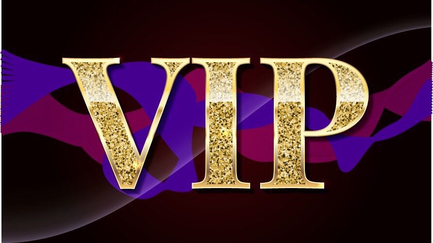 Golden symbol exclusivity label vip Royalty Free Vector