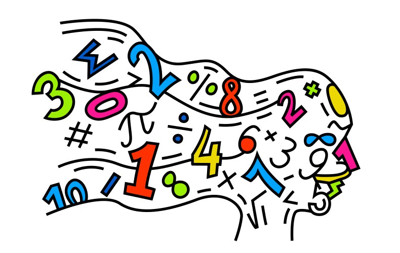 Math disability banner number dyslexia horizontal Vector Image