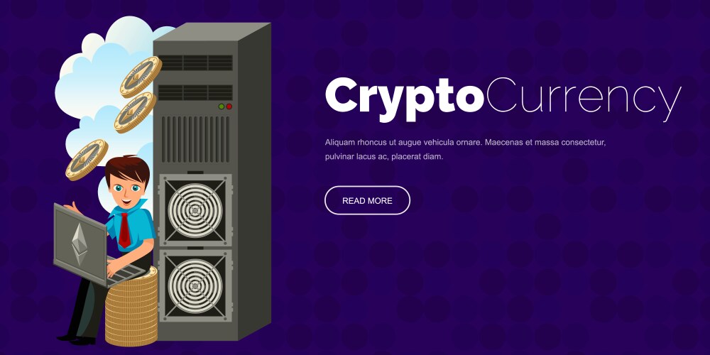 Mining colored poster Royalty Free Vector Image