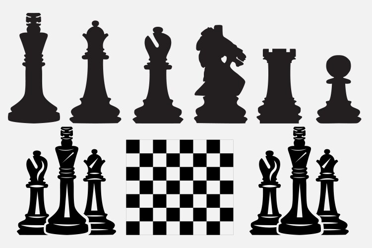 Chess pieces set Royalty Free Vector Image - VectorStock