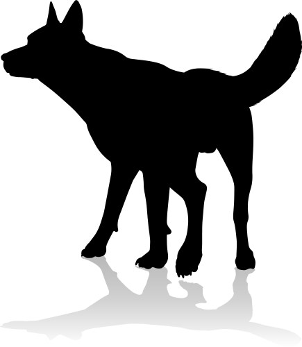 Dog silhouette pet animal Royalty Free Vector Image