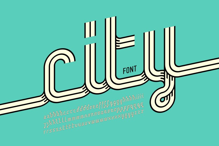 Vintage typeface retro style font Royalty Free Vector Image