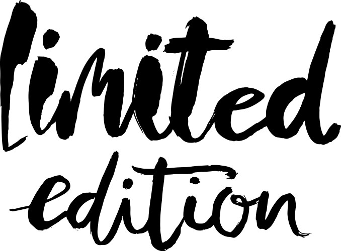 Limited edition modern lettering design Royalty Free Vector