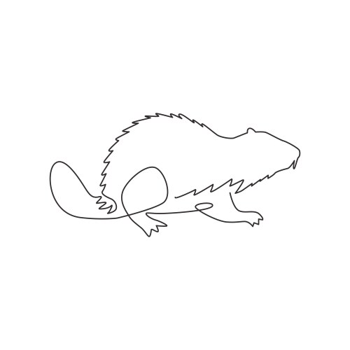Beaver Line Drawing