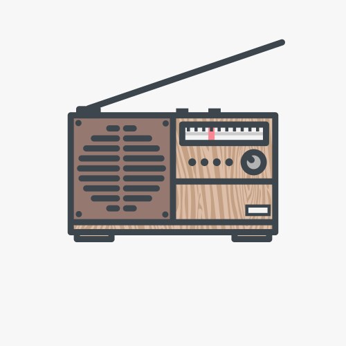 A retro radio receiver Royalty Free Vector Image