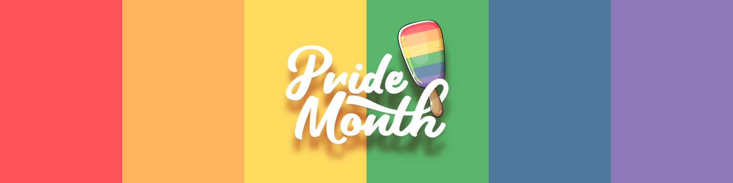 Happy pride month wide horizontal banner Vector Image