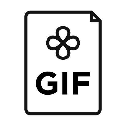 Animated gif icon for digital media Royalty Free Vector