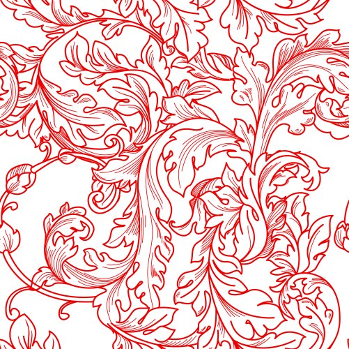 Seamless pattern in baroque rococo victorian Vector Image