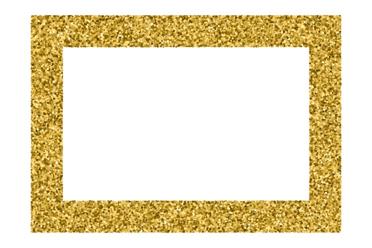 Gold shiny glitter glowing vintage frame Vector Image