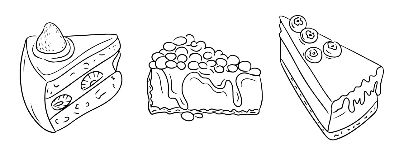 Cake Slice Coloring Pages Cream Cake Coloring Page Coloringcrew.com