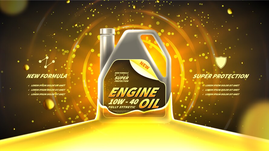 Bottle engine oil technical Royalty Free Vector Image