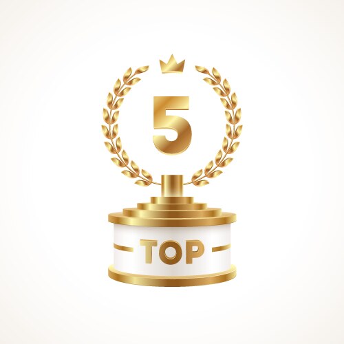 Golden laurel wreath Royalty Free Vector Image