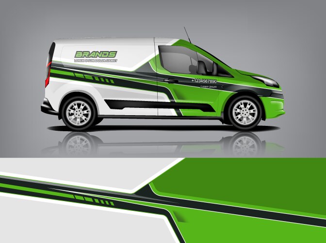 Wrap car decal design custom livery race rally Vector Image