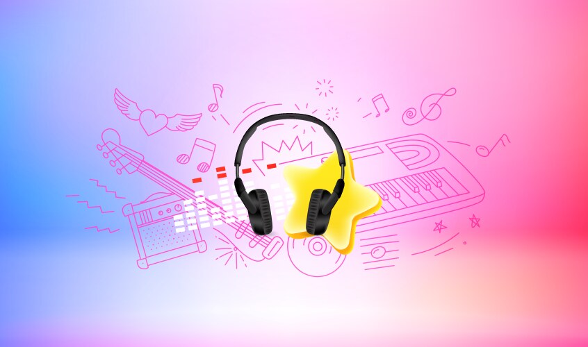 Music banner design Royalty Free Vector Image - VectorStock