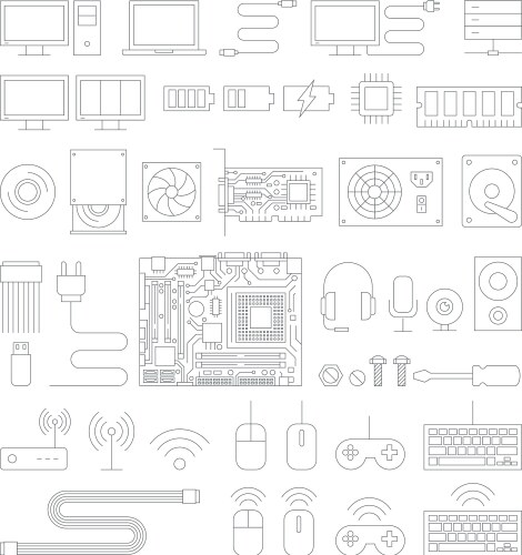 Computer Hardware Icons Vector Images (over 110,000)