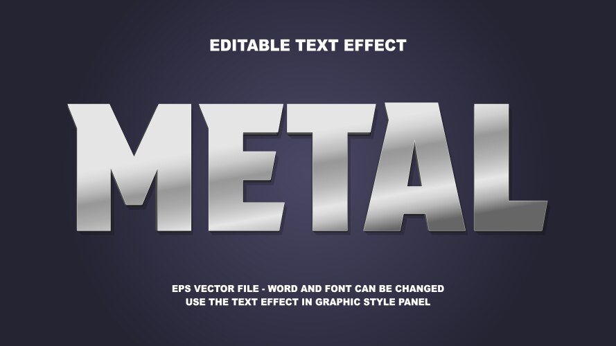 Metal Text Effect Vector Images (over 4,600)