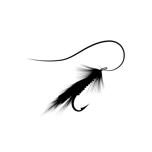 Fly fishing lure Royalty Free Vector Image - VectorStock