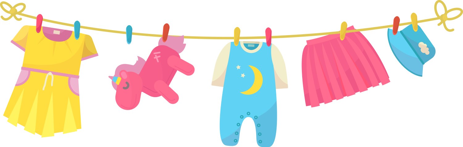 Dirty and clean clothes washed laundry Royalty Free Vector