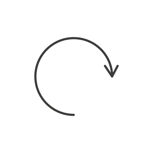 Rotate right icon set refresh reload restart Vector Image