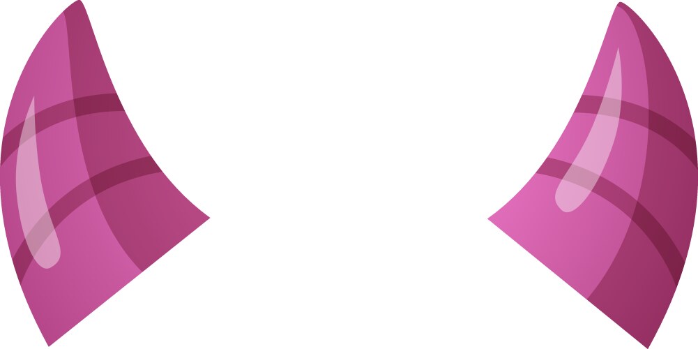 Blue shiny demon horns showing threat and fantasy Vector Image