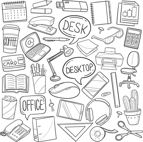 Desk Line Drawing Vector Images (over 6,800)