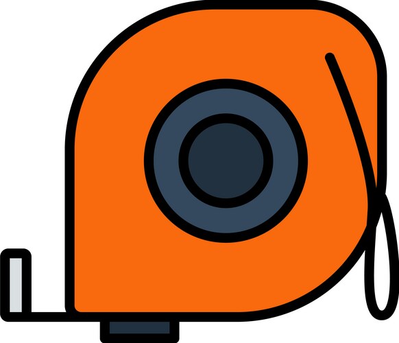 Icon of constriction tape measure Royalty Free Vector Image