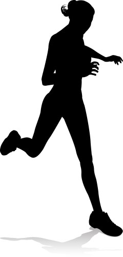 Runner racing track and field silhouette Vector Image