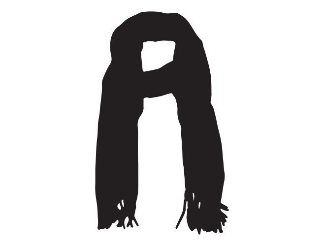 Scarf silhouette art Royalty Free Vector Image