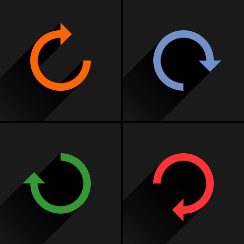 Blue arrow repeat reload refresh rotation sign Vector Image Blue arrow repeat reload refresh rotation sign Vector Image