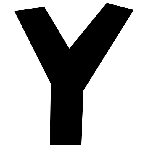 English alphabet y 2 Royalty Free Vector Image