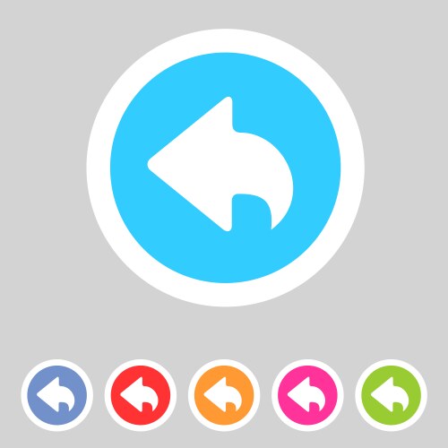 Flat game graphics icon repeat Royalty Free Vector Image