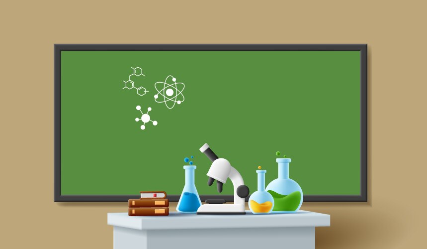 Science Lab Table Clip Art Laboratory Workspace And Workplace Concept.