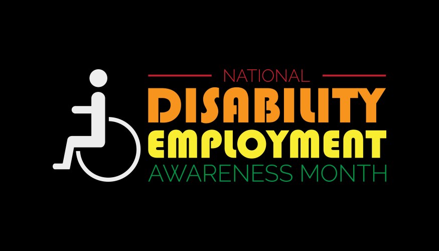 National disability employment awareness month Vector Image