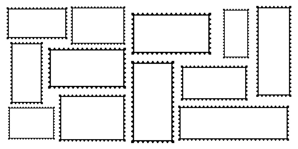 Postage Stamp Edge Border Vector Images (over 880)