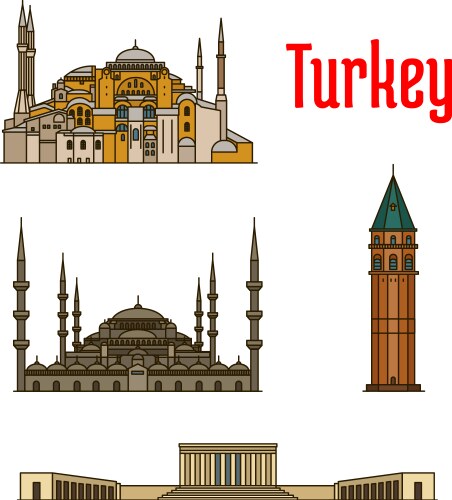 Medan Cityscape Landmarks – Royalty-Free Vector | VectorStock