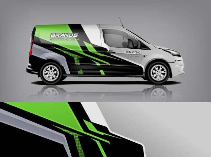 Wrap car decal design custom livery race rally Vector Image