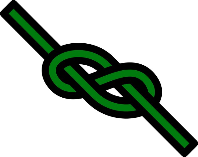 Alpinist rope knot icon Royalty Free Vector Image