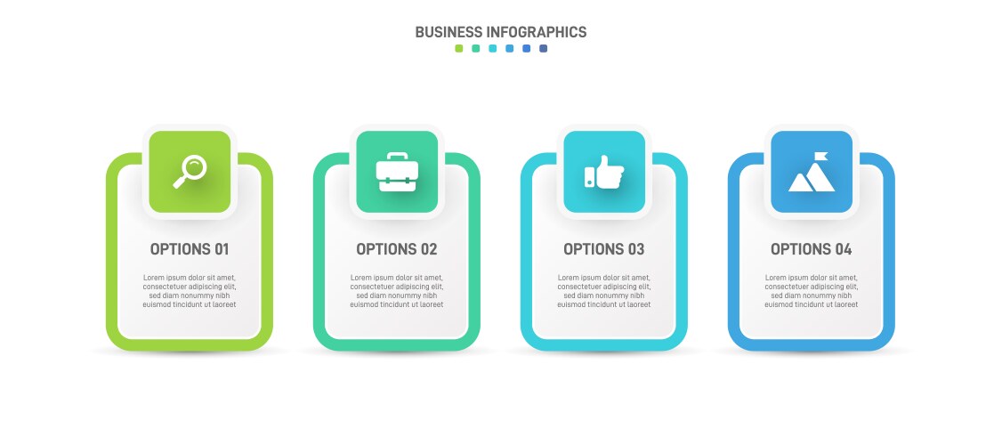 Horizontal progress bar featuring 4 arrow-shaped Vector Image