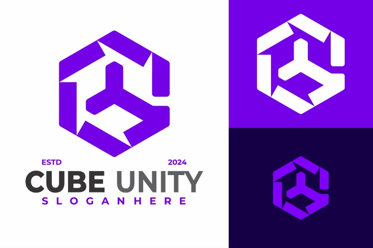 Letter g unity logo design symbol icon Royalty Free Vector