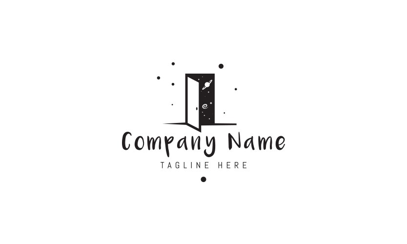 Open box unboxing logo line art outline monoline Vector Image