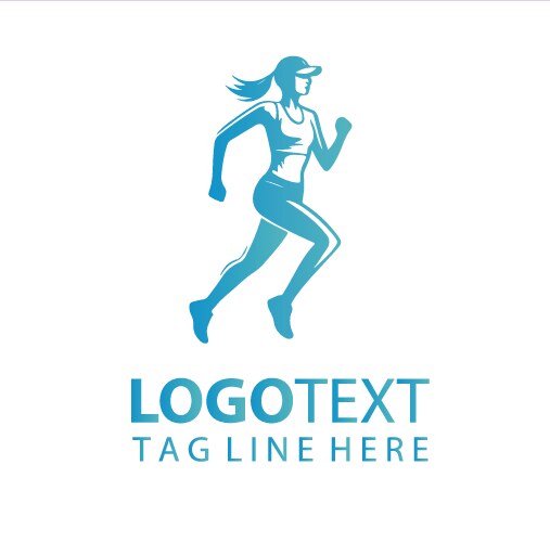 Running women logo Royalty Free Vector Image - VectorStock