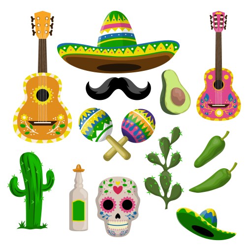Cinco de mayo frame mexican holiday border Vector Image