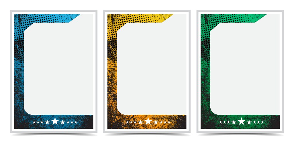 Sport player cards photo border frame template – Royalty-Free Vector ...