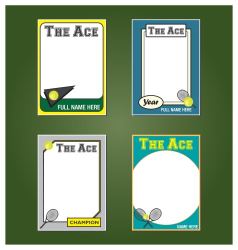 Mixed sports trading cards Royalty Free Vector Image