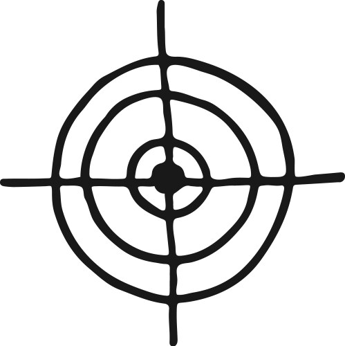 Circle aim target icon simple style Royalty Free Vector