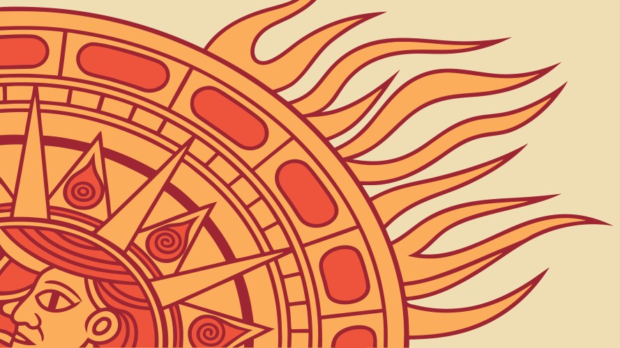 Aztec Sun Symbol - Ancient Motif – Royalty-Free Vector | VectorStock