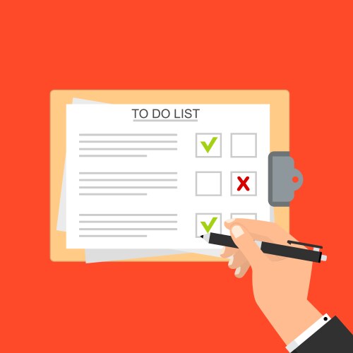 To do list concept Royalty Free Vector Image - VectorStock