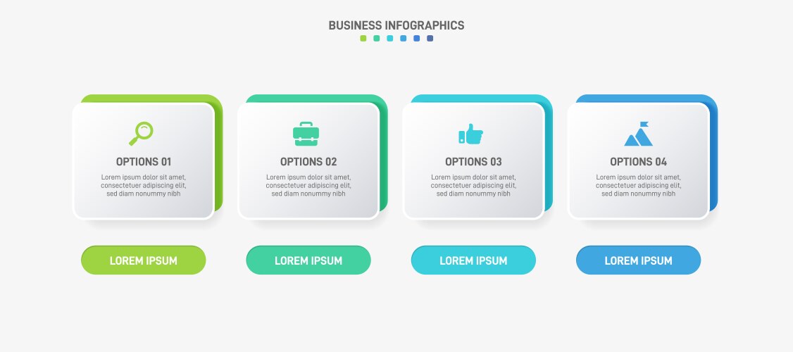 Horizontal progress bar featuring 4 arrow-shaped Vector Image
