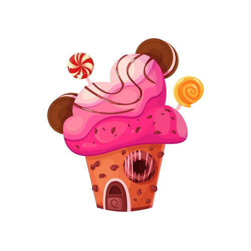 Colorful candy home Royalty Free Vector Image - VectorStock