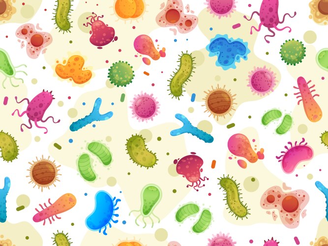 Sketch virus bacteria coronavirus germ biology Vector Image
